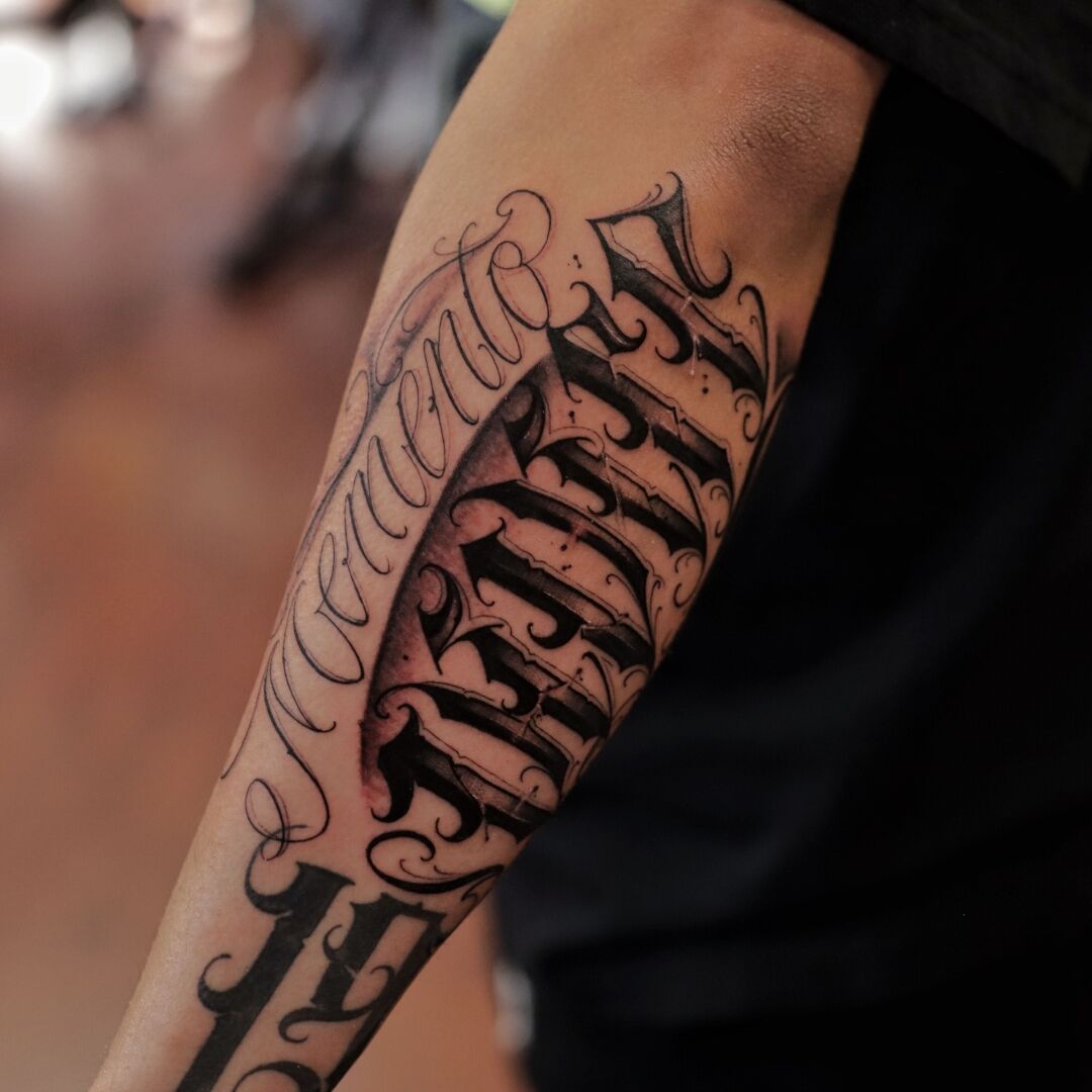 Script Tattoos - The Honorable Society LA